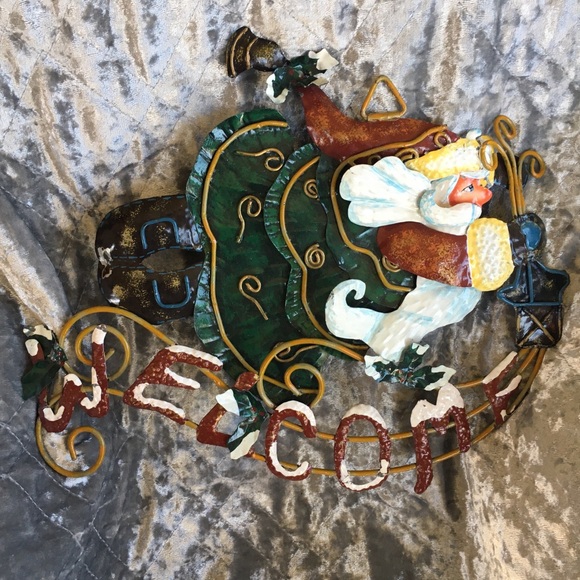 Holiday | Vintage Santa Claus Welcome Christmas Decor | Poshmark